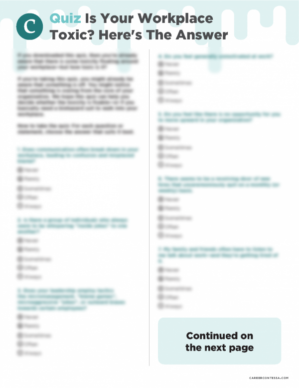 Free Downloadable Resources | Career Contessa